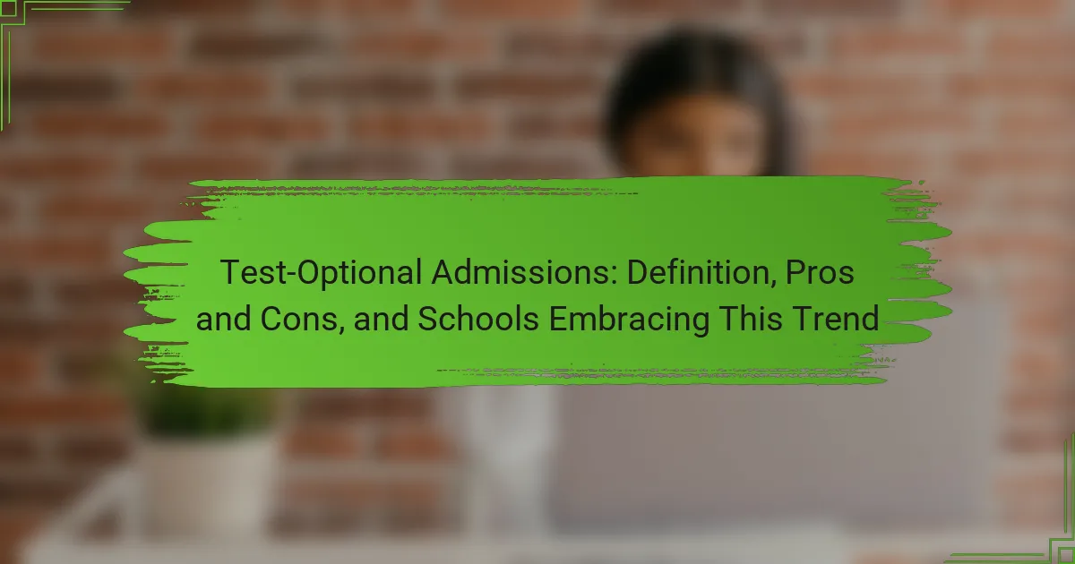 Test-Optional Admissions: Definition, Pros and Cons, and Schools ...